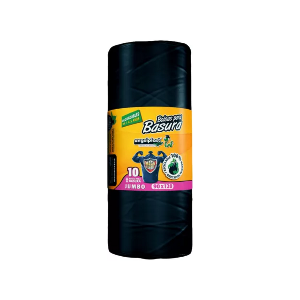 Bolsa de Basura Negra en Rollo 90 x 120 cm Marca Anguiplast – Stock México