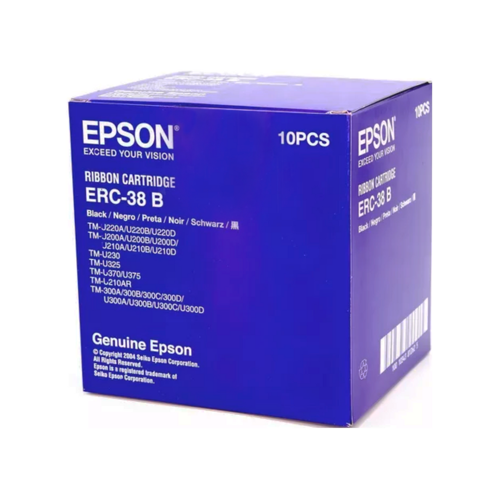 Cartucho de Cinta Ribbon Cartridge ERC-38B Marca EPSON – Stock México