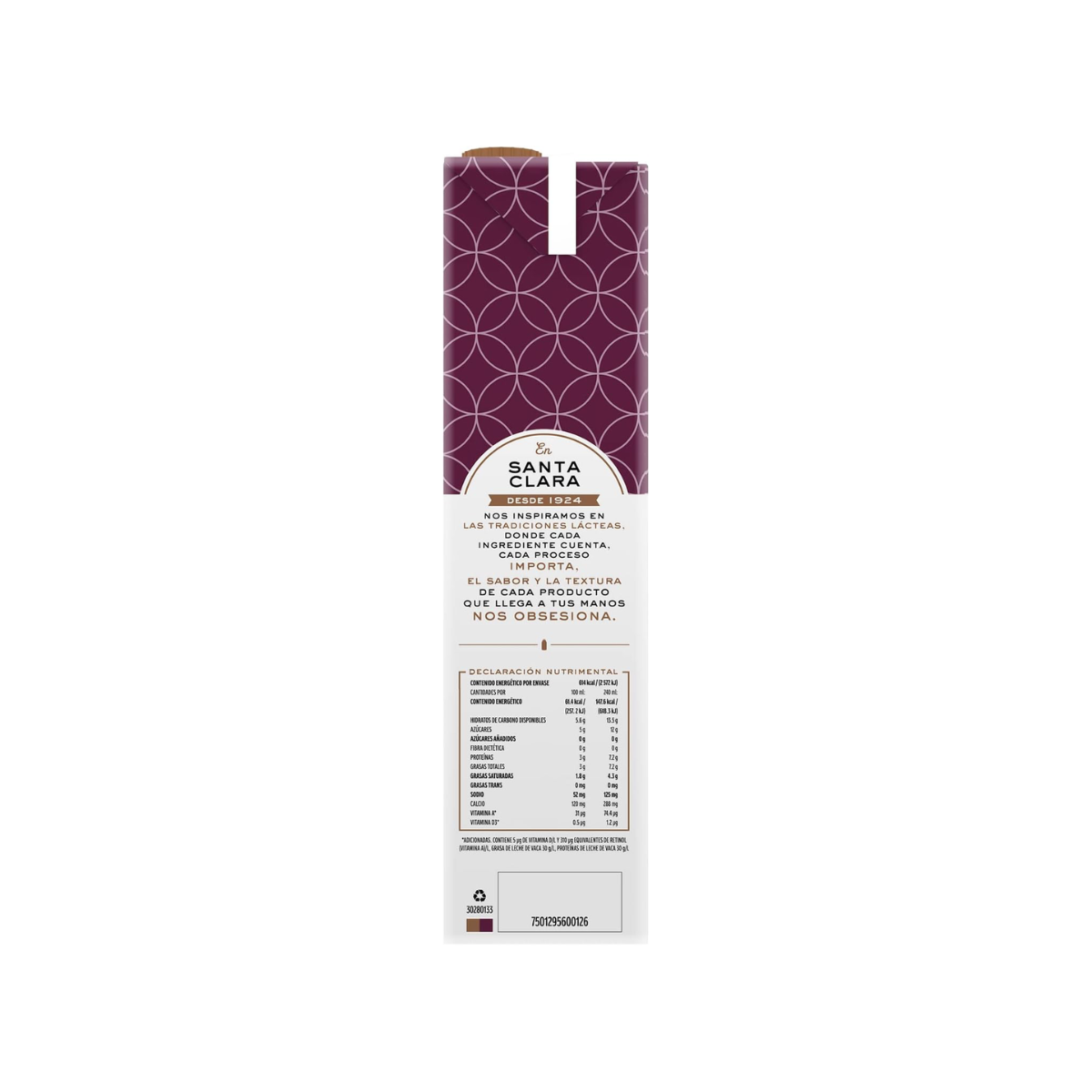 Leche Entera 1 L Marca Santa Clara – Stock México