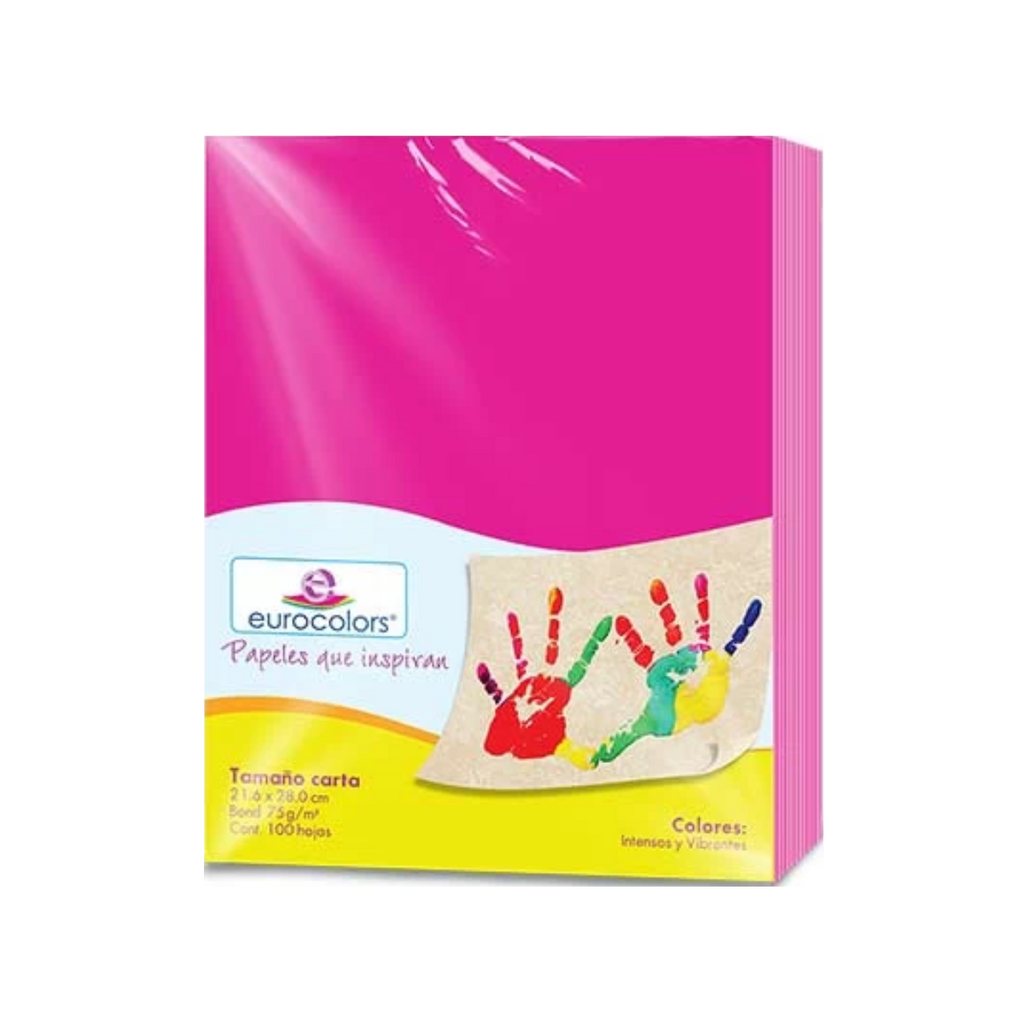 Papel Bond Color Rosa Neon Tamaño Carta 75 gr Marca Eurocolors – Stock ...