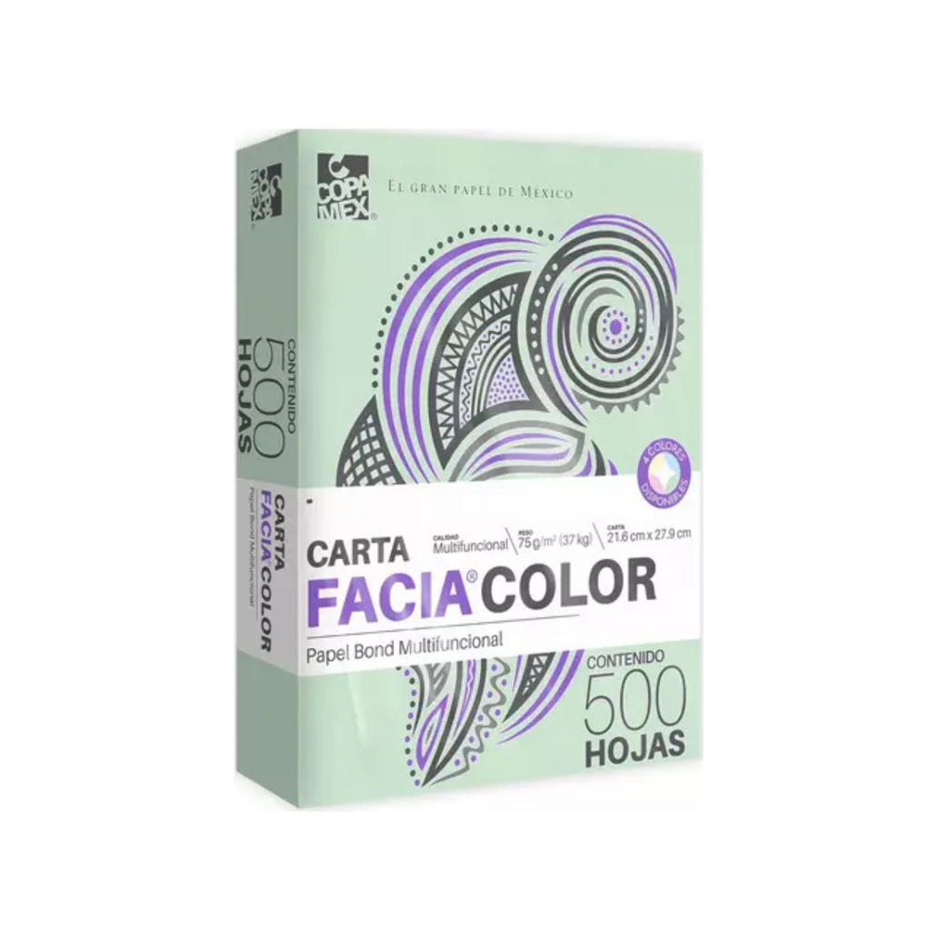 Papel Facia Tamaño Carta Color Verde Marca Copamex – Stock México