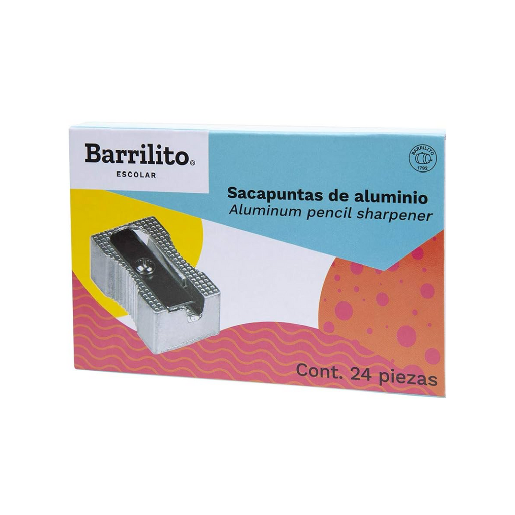 Sacapuntas Metálico Recto Marca Barrilito – Stock México